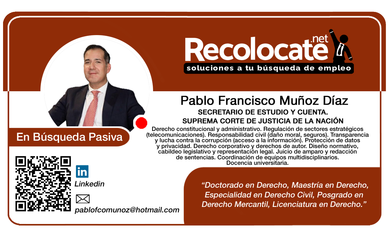 Pablo Francisco Muñoz Díaz - Recolócate