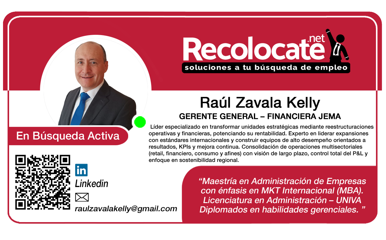 Raúl Zavala Kelly - Recolócate